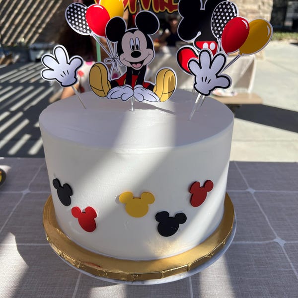 Mickey Mouse Cake Topper, Personalized Mickey Mouse Birthday ...