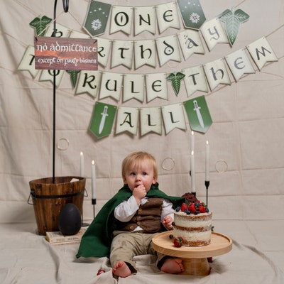 One Birthday to Rule Them All, Epic Fantasy Party Banner, 1st Birthday ...