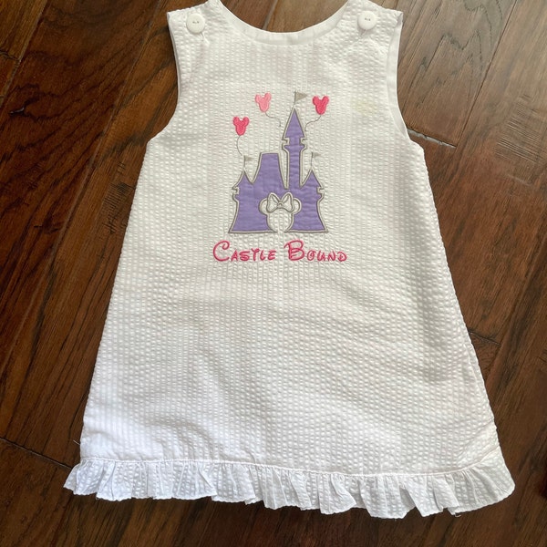 Character Inspired Miss Mouse Castle Embroidery Applique Design - Etsy