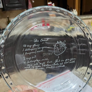 Simple Modern Wedding Engraved Pie Plate Customized With - Etsy
