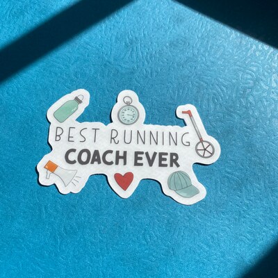 Running Coach Sticker, Running Coach Gift, XC Coach Gift, Track Coach ...