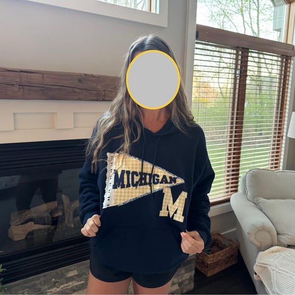CUSTOM College Sweatshirt, 5 or More Appliqués or Patchwork Designs ...