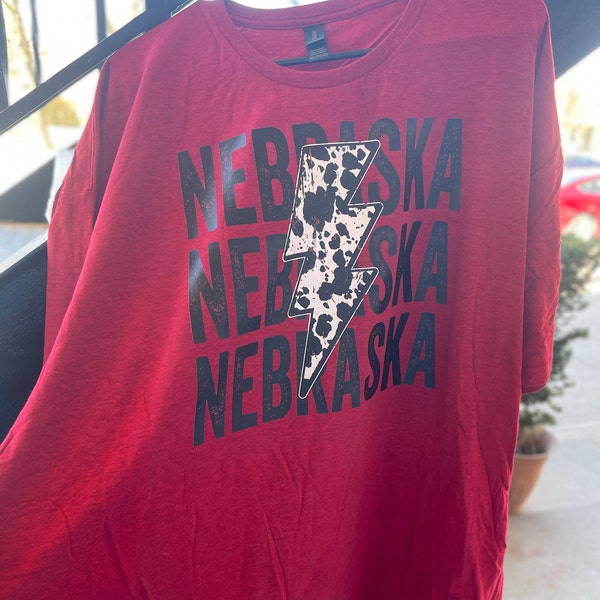 Nebraska State Heat Transfer Design: Distressed Cowhide, Ready to Press ...