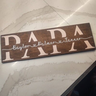 Papa Fathers Day Gift Papa Sign Gift for Papa Rustic Sign for Papa Gift ...