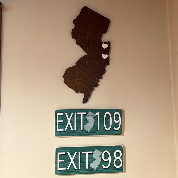 New Jersey Parkway Wood Exit Signs, NJ Exit Signs, Garden State Parkway ...