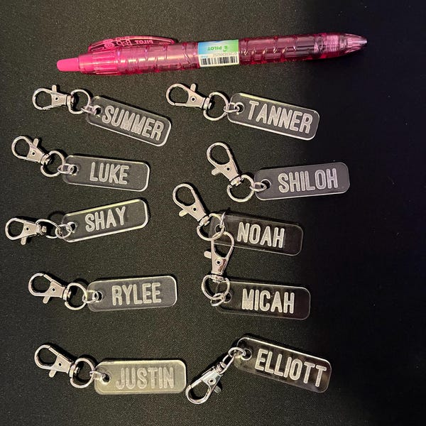 Personalized Small Zipper Tag | Backpack Tag | Lost Tag | Back to ...
