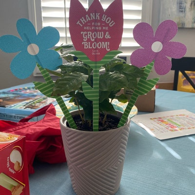 Grow and Bloom Flower Teacher Gift Printables, Teacher Appreciation ...