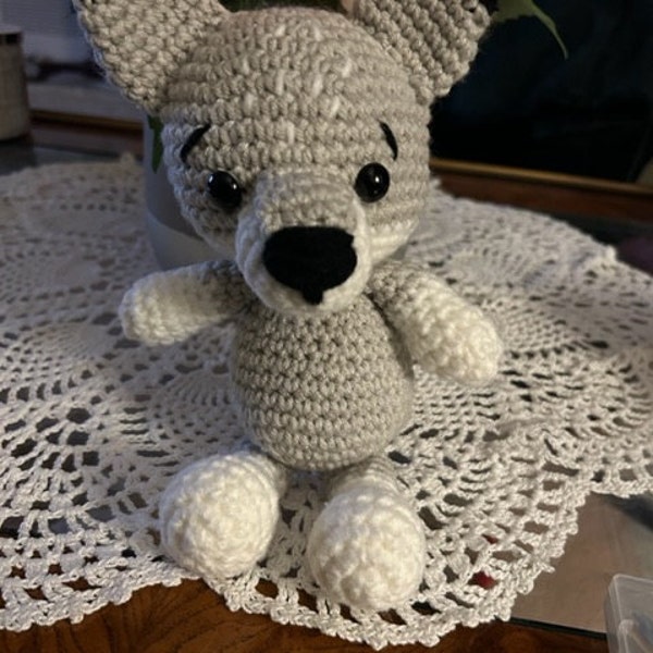 PATTERN: Wilson the Wolf Pup - Crochet Wolf Pattern - Amigurumi Wolf ...