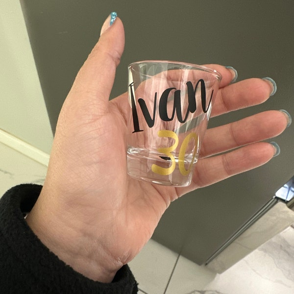30th Birthday Shot Glass, Thirty and Flirty Birthday, Dirty 30 Party ...