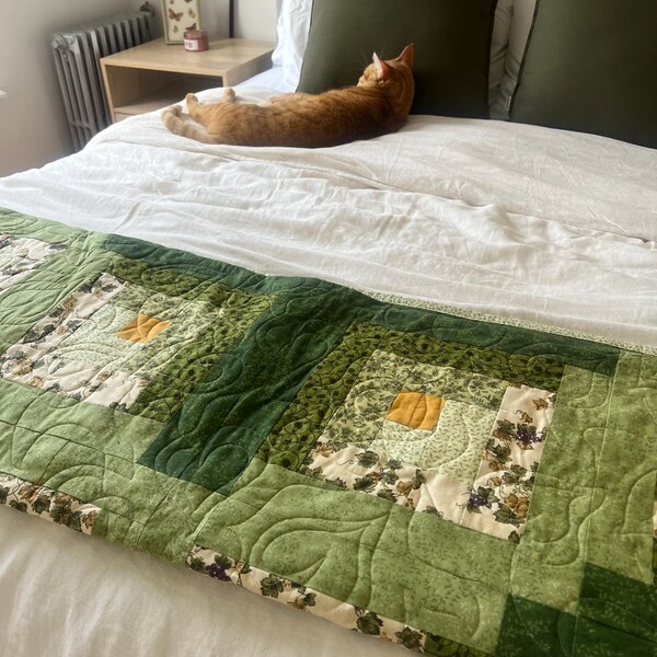 Patchwork Baby Quilt With Monkey and Floral Prints - Etsy