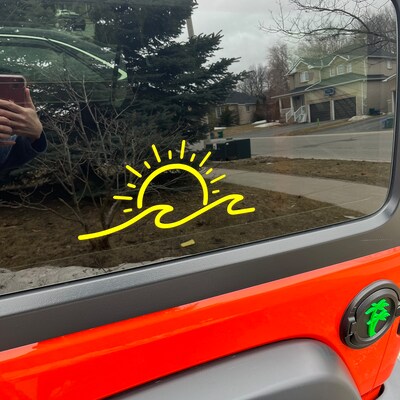 Sun, Sea, Ocean Waves Decal Perfect for Broncos, Jeeps, Wranglers ...