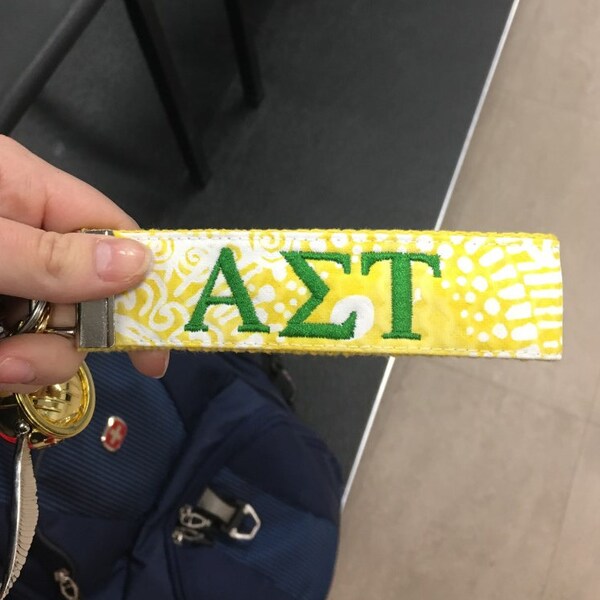 Embroidered Designer {sorority} Key Fob - Etsy