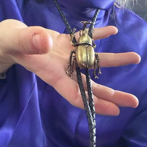 JAPANESE RHINOCEROS - Big Bad Beetle Bolos - Brass Insect Bolo Tie Men ...