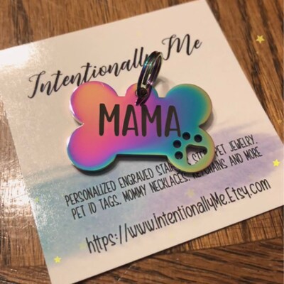 Personalized Dog ID Tag Cut Out Dog Paw Dog Name Tag Dog - Etsy