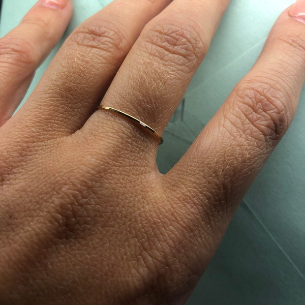 Gold Stacking Rings | 14k Gold Filled Stacking Ring | Ultra Thin Gold ...