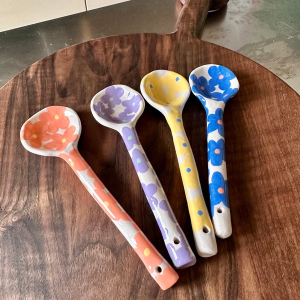 Black Handmade Ceramic Spoons - Etsy