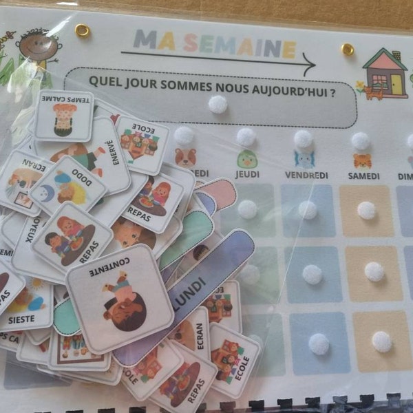 Semainier grand format / Semainier / Semainier routine / Semainier ...