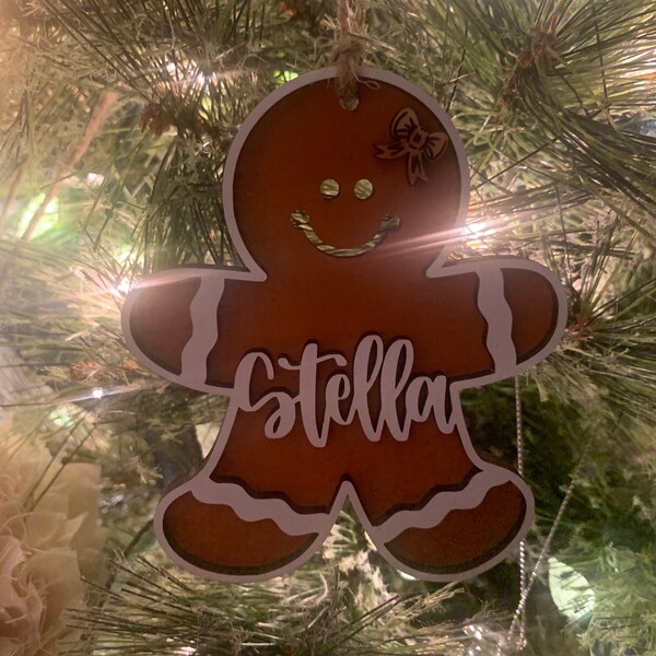 Custom 3D Gingerbread/snowflake Stocking Tags/gift Tags - 4” Christmas ...