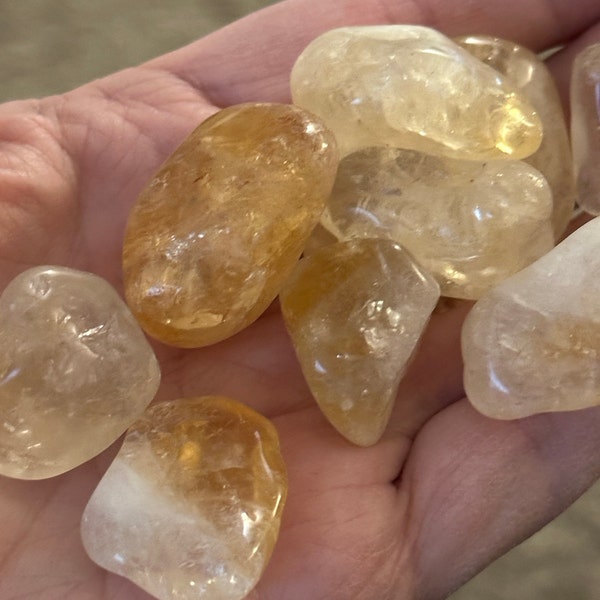Citrine Tumbled Stones: Choose How Many Pieces ('A' Grade Citrine ...