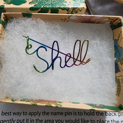 Wire Name Pin 14K Rose Gold Fill Name Jewelry Personalized Name Pin ...