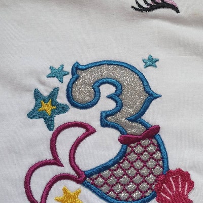 Mermaid Tail Birthday Number, Mermaid Numbers Birthday Outfit, Mermaid ...