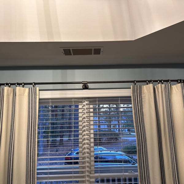 Industrial Pipe Window Curtain Rod, Rustic Gun Metal Gray Modern ...