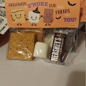 PRINTABLE Halloween Favor Tags, Halloween Tags, Smores Tags, S'mores ...