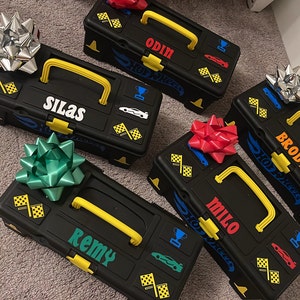Personalized Tool Box, Car Theme, Personalized Christmas Gift, Birthday ...