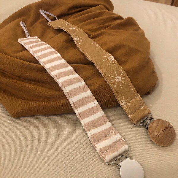 Organic Cotton Knit Pacifier Clips Organic Soother Clip Multi Color - Etsy