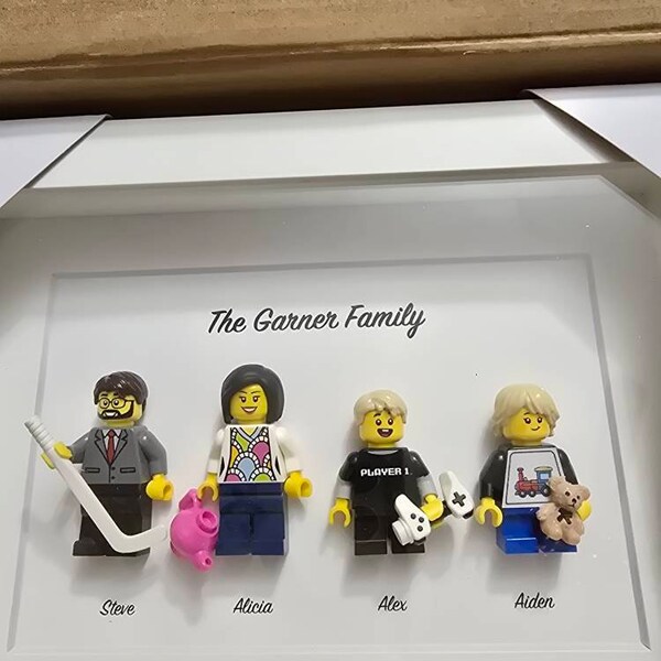 Personalized Mini Me Minifigure Frame. Max 5 Figures. - Etsy