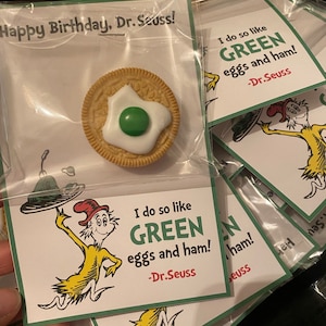 Dr. Seuss Treat Bag Card, Dr. Seuss Printable, One Fish Two Fish, Dr ...