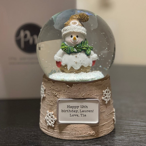 Snowman Personalized Christmas Snow Globe, Gifts for Christmas, Custom ...