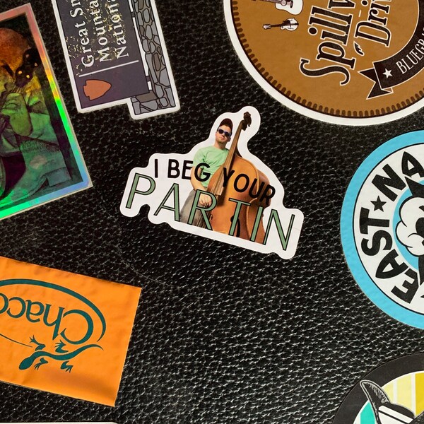 Tony Rice and Wyatt Rice Bluegrass Guitar Mustache and Mash Kiss-cut ...