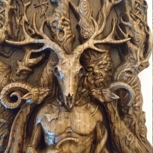Cernunnos Cernun Wood Horned God Celtic God Altar Statue - Etsy UK