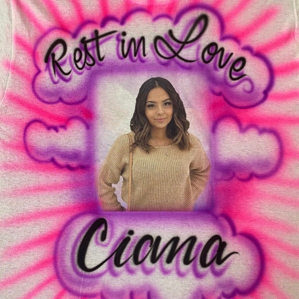 In Loving Memory | Rest in Peace | in Memory of Custom Airbrush Shirt ...