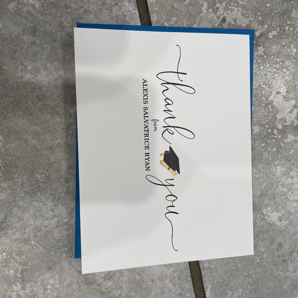 Graduation Thank You Cards, Graduation Thank You Notes, Graduation Gift ...
