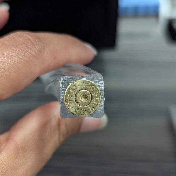 45 Caliber Bullet Slices Thin Cut Polished Brass Bullet Slice Spent DIY ...