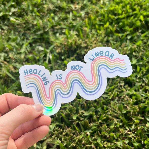 Healing is Not Linear, Mental Health Sticker, Water Bottle Sticker ...