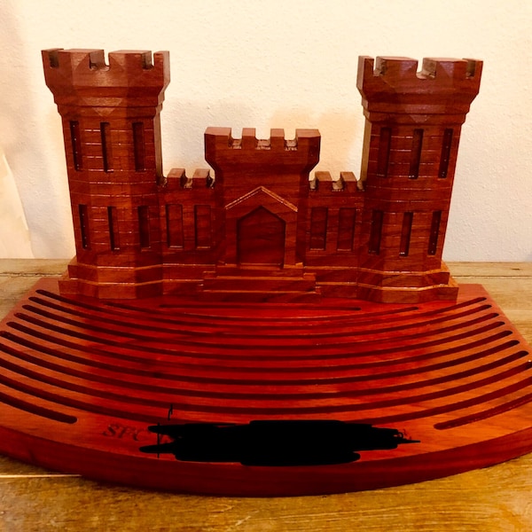 Engineer Castle Challenge Coin Holder, Army Engineer, USMC 1371, Combat ...