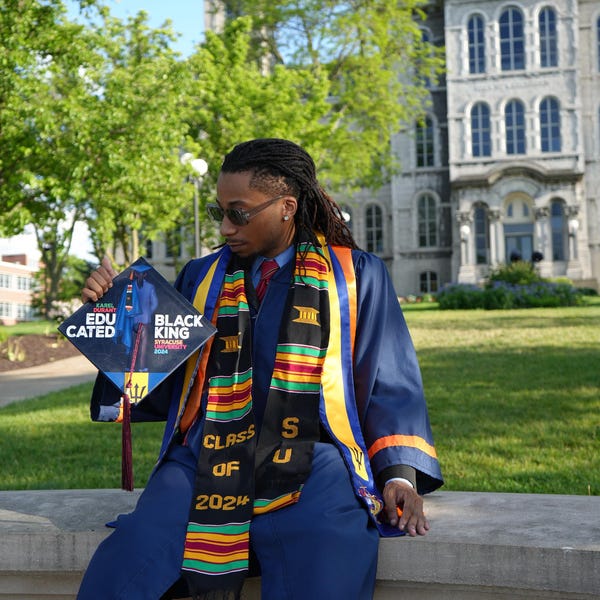 Custom Educated Black King Graduation Cap Topper for Man, Personalized ...