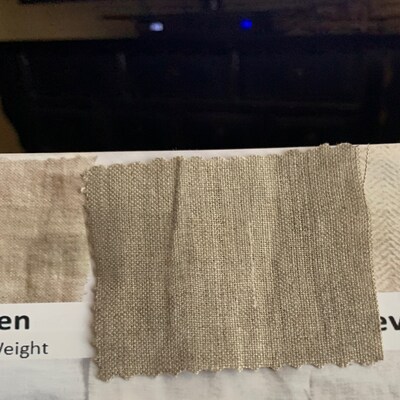Linen Fabric Swatch, Linen Swatches, Tightly Weaved Linen, White, Blue ...