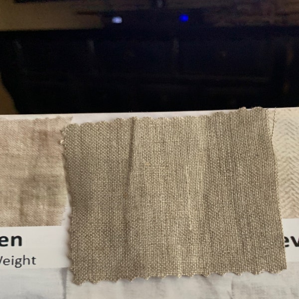 Linen Fabric Swatch, Linen Swatches, Tightly Weaved Linen, White, Blue ...