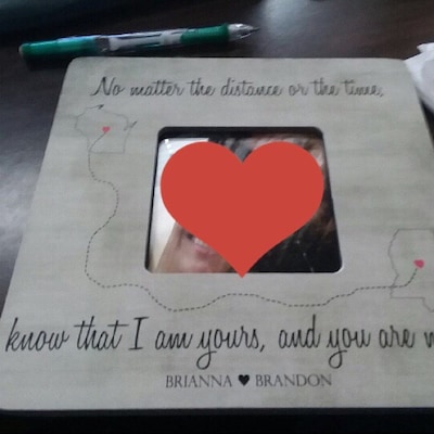 Long Distance Relationship Frame Gift for Boyfriend Girlfriend Fiance ...