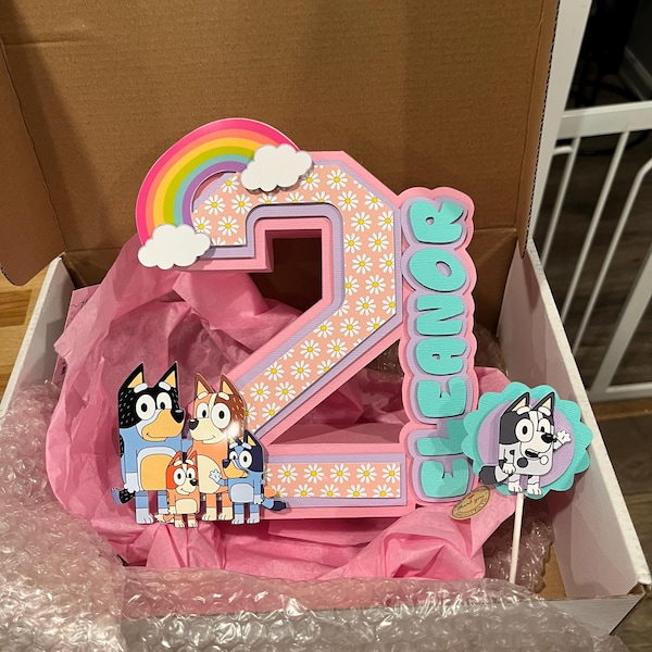3D Number or Letters Bluey Decoration Bluey Birthday Party Bluey Boy ...