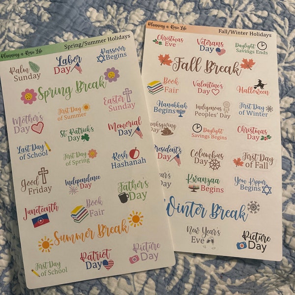 Months of the Year Script Stickers, Functional Stickers, Calendar ...