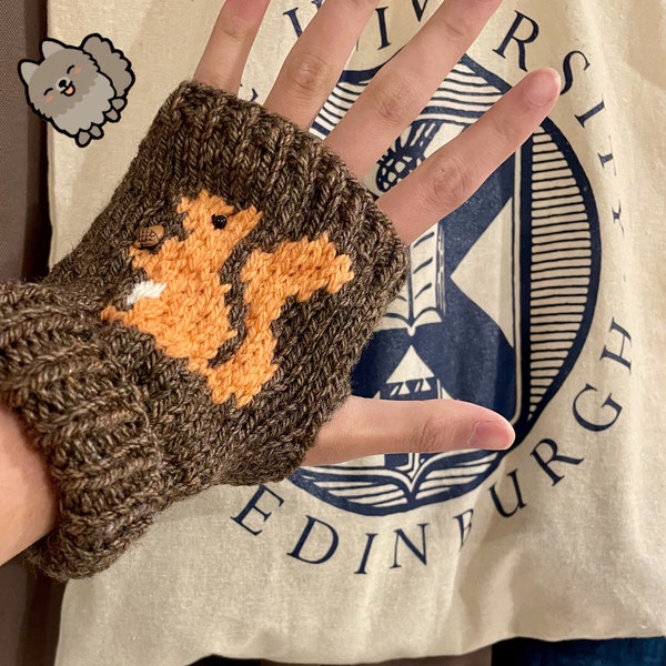 Handknitted Reindeer/fawn Fingerless Mittens/gloves - Brown - Etsy