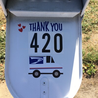 Thank You Mailbox Decal USPS Sticker - Etsy