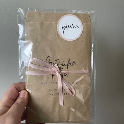 For Richer or Poorer Favor Bags Wedding Scratchers Favor, Wedding ...