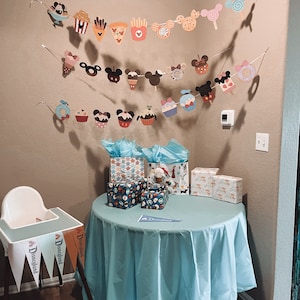 Printable Mickey Treats Garland, Mickey Birthday Banner, Disneyland ...