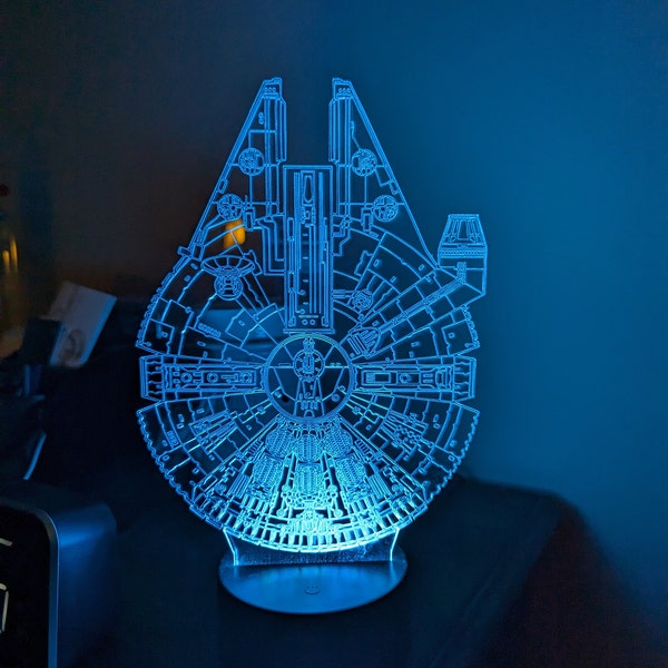 Millennium Falcon 3d Led Lamp ,vector File,instant Download,for Laser ...